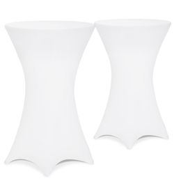 Detex Stehtischhusse 2er-Set Wei&szlig; &Oslash;60cm