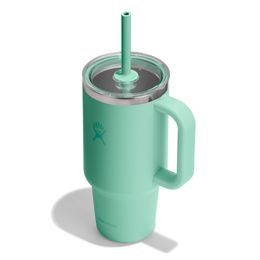 Trinklernbecher Hydro Flask "32 OZ Travel Tumbler Clear Lid, 946 ml", mermaid gr&uuml;n, H:29,34cm, Edelstahl, Trinkgef&auml;&szlig;e