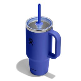 Trinklernbecher Hydro Flask "32 OZ Travel Tumbler Clear Lid, 946 ml", capri blau, H:29,34cm, Edelstahl, Trinkgef&auml;&szlig;e