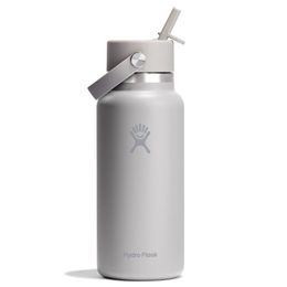 Trinkflasche Hydro Flask "32 OZ Wide Flex Straw Cap, 946 ml", birch, H:26,29cm, Edelstahl, Kunststoff, Trinkflaschen, Trinkflasche, geeignet f&uuml;r alle Wide Mouth Kappen und Deckel