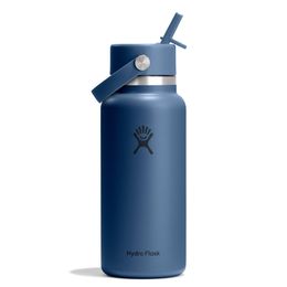 Trinkflasche Hydro Flask "32 OZ Wide Flex Straw Cap, 946 ml", harbour blau, H:26,29cm, Edelstahl, Kunststoff, Trinkflaschen, Trinkflasche, geeignet f&uuml;r alle Wide Mouth Kappen und Deckel