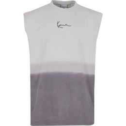 Tanktop Karl Kani "Karl Kani Signature Gradient Sleeveless T-Shirt", Herren, Gr. S, grau, 100% Baumwolle, normal, Tops Tanktop