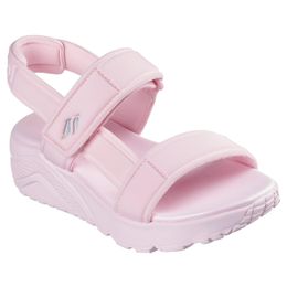 Sandale Skechers "UNO LITE SANDAL-SUNNY STAND", M&auml;dchen, Gr. 28, hellrosa, Textil, unifarben, Schuhe Sandale, Sommerschuh mit Plateausohle, Gr&ouml;&szlig;enschablone zum Download