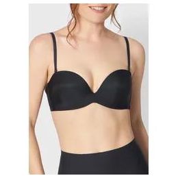 B&uuml;gel-BH Triumph "Stepy Soft", Damen, Gr. 75, Cup B, schwarz, Microtouch, Obermaterial: 56% Polyamid, 21% Polyester, 12% Elasthan, 11% Baumwolle, unifarben, BHs B&uuml;gel-BH, weich gepolsterte Cups - herausnehmbar, Push-Up-Effekt