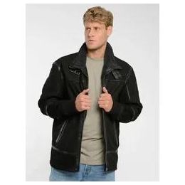 Lederjacke JCC "3102244", Herren, Gr. 60, schwarz, Obermaterial: 100% Schafsleder; Innenfutter: 100% Polyester; &Auml;rmelfutter: 100% Polyester, Jacken