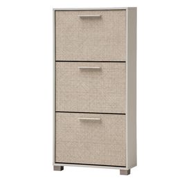 Pharao24.de Schuhkipper Schuhgarderobe mit drei Schuhklappen in Beige