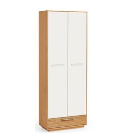 Pharao24.de Schuhschrank Flurschrank in Wei&szlig; und Eiche Bianco