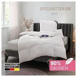 Daunenbettdecke Spessarttraum "Arosa Bettdecke min 135x200 cm & weitere Gr&ouml;&szlig;en", wei&szlig;, B:200cm L:220cm, Bezug: 100% Baumwolle. F&uuml;llung: 90% Daunen, 10% Federn, Bettdecken, Bettdecke Winter, Sommer, Made in Germany