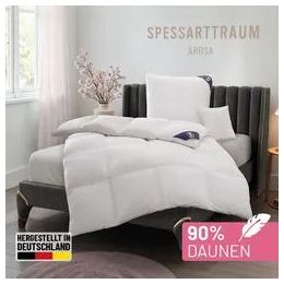 Daunenbettdecke Spessarttraum "Arosa Bettdecke min 135x200 cm & weitere Gr&ouml;&szlig;en", wei&szlig;, B:200cm L:220cm, Bezug: 100% Baumwolle. F&uuml;llung: 90% Daunen, 10% Federn, Bettdecken, Bettdecke Winter, Sommer, Made in Germany