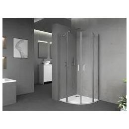 Runddusche MARWELL "Neptun II", wei&szlig;, neutral, B:90cm H:195cm T:90cm, Duschkabinen, mit Dreht&uuml;r