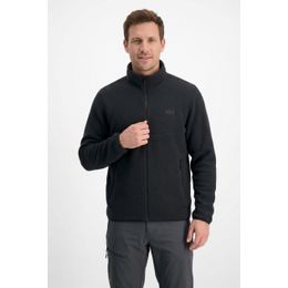 Fleecejacke Jack Wolfskin "LITE CURL FZ M", Herren, Gr. XL (54/56), schwarz, Obermaterial: 100% Polyester. Futter: 100% Polyester, normal, Jacken Fleecejacke, Atmungsaktiv, leicht, &Uuml;bergangsjacke