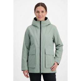 Funktionsjacke Jack Wolfskin "NABUR 2L JKT W", Damen, Gr. XL (46), gr&uuml;n zinnia, Web, Obermaterial: 100% Polyamid. Futter: 100% Polyester, unifarben, Basic Po-bedeckend, mit Druckkn&ouml;pfen,verstellbar, Jacken Funktionsjacke, wasserdicht, atmungsaktiv, &Uuml;bergangsjacke, aufgesetzte Cargotaschen