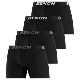 Boxer Bench. "Boxershorts f&uuml;r Herren", Damen, Gr. XXL (8), 4 Stk., schwarz, Jersey, Obermaterial: 92% Baumwolle, 8% Elasthan (LYCRA), unifarben, eng, Unterhosen, Unterhose mit l&auml;ngerer Beinform aus Baumwollmischung