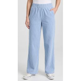 Marc O'Polo Cordschlupfhose MARC O'POLO DENIM, Damen, Gr. L, N-Gr, blau (blau dusk), Cord, Obermaterial: 100% Baumwolle, gerade, Hosen, Weites, gerades Bein, mit l&auml;ssiger Bubble-Struktur