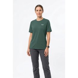 Funktionsshirt Jack Wolfskin "VONNAN S/S T W", Damen, Gr. XXL (48), sago palm, Obermaterial: 100% Polyester, Shirts Funktionsshirt