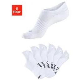 Sneakersocken Bench., Herren, Gr. 39-42, wei&szlig; (6x wei&szlig;), Baumwollmischung, unifarben, elastisch, Socken Sneakersocken, nicht sichtbar in Sneakern