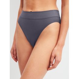 Slip Calida "Elastic", Damen, Gr. XS (36/38), graystone, Single Jersey, Obermaterial: 94% Baumwolle, 6% Elasthan, k&ouml;rpernah, Unterhosen Slip, breiter Softbund, elastisch, Single Jersey, atmungsaktiv, weich