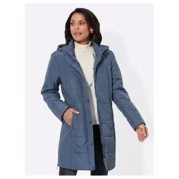 Steppjacke Casual Looks, Damen, Gr. 52, blau (rauchblau), 100% Polyester, Wattierung:100% Polyester, unifarben, Jacken Steppjacke