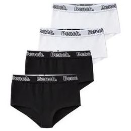 Panty Bench., Kinder, Gr. 134/140, 4 Stk., schwarz (schwarz, wei&szlig;), Jersey, Obermaterial: 92% Baumwolle, 8% Elasthan, unifarben, Unterhosen Panty, mit weichem Logo Webbund
