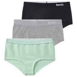 Panty Bench., M&auml;dchen, Gr. 122/128, 3 Stk., schwarz (mint, schwarz, grau), Jersey, Obermaterial: 92% Baumwolle, 8% Elasthan, unifarben, k&ouml;rpernah, Unterhosen Panty, mit weichen Taillenb&uuml;ndchen