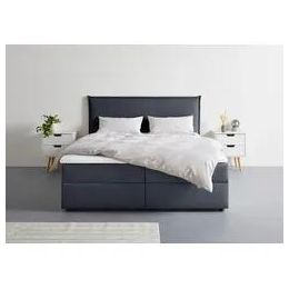 Boxbett s.Oliver "Alissia inkl. Bettkasten und Topper- frei im Raum stellbar", denim, blau, B:178cm L:206cm, Komplettbetten, wahlweise mit Bonnell- oder TTFK-Matratze in H2, H3 o. H4 erh&auml;ltlich