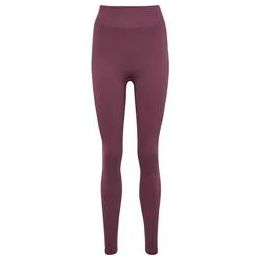 Trainingstights Hummel "HMLHIIT SEAMLESS HIGH WAIST TIGHTS", Damen, Gr. S (36), N-Gr, nocturne, Obermaterial: 70% Polyester, 23% Polyamid, 7% Elasthan, Hosen
