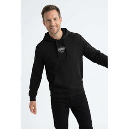 Kapuzensweatshirt Puma "ESS LOGO LAB STORY 1 HOODIE TR", Herren, Gr. XXL, Puma schwarz, Sweatware, Obermaterial: 68% Baumwolle, 32% Polyester, bedruckt, regular fit normal, angesetztes B&uuml;ndchen, Sweatshirts, Regular Fit, mit Kapuze, mit K&auml;ngurutasche, sportlicher Stil