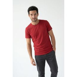 T-Shirt Icepeak "ISLESBORO", Herren, Gr. S, cranberry, Obermaterial: 100% Baumwolle, Shirts T-Shirt, sportlicher Stil, f&uuml;r sportliche Aktivit&auml;ten und Freizeit