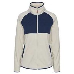 Kapuzenfleecejacke oxmo "Sweatjacke OXMalin", Damen, Gr. XL, beige (oatmeal), Obermaterial: 100% Polyester PES., Jacken