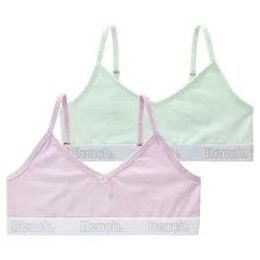 Bustier Bench., M&auml;dchen, Gr. 146/152, N-Gr, flieder, mint, Jersey, Obermaterial: 92% Baumwolle, 8% Elasthan, unifarben, Basic, BHs Bustier, mit weichem Logo-B&uuml;ndchen