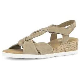 Keilsandalette Gabor "Keilsandalette", Damen, Gr. 40, beige, Schuhe
