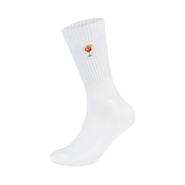 Socken FLIP SOX "Flip Sox Tennissocke mit Motiv 3er Pack", Damen, Gr. 35-38, aperol, 66% Baumwolle, 28% Polyester, 5% Elastodien, 1% Elasthan, bestickt, Socken Socken, 3er Pack Baumwolle aus kontrolliertem Anbau, Feine Motiv-Stickerei
