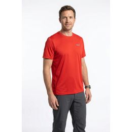 Funktionsshirt Jack Wolfskin "TECH T M", Herren, Gr. XXXL (60), siren rot, Obermaterial: 100% Polyester, normal, Rundhals, Shirts Funktionsshirt
