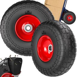 Gardebruk Sackkarrenrad 2er-Set Schwarz Vollgummi