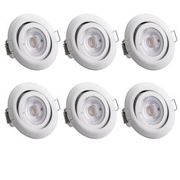 Monzana LED Einbauleuchte Krog 6er-Set Wei&szlig;