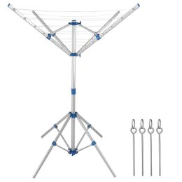 Monzana Aluminium W&auml;schespinne 104x160cm 16m Gesamtleine