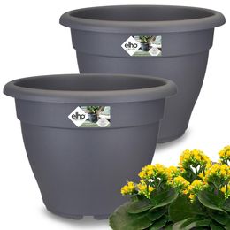 Gardebruk Blumentopf 2er-Set Anthrazit 35x26cm 11,8L