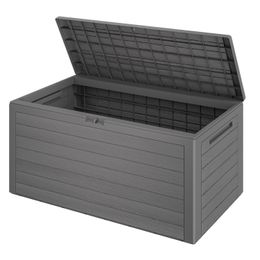 Casaria Gartenbox Woody 280L Grau Holzoptik wasserdicht