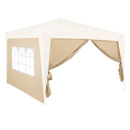 Deuba Seitenw&auml;nde Faltpavillon 2er-Set Beige 3x2m