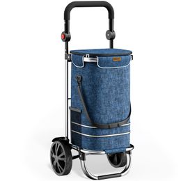 Monzana Einkaufstrolley Blau Alu 56L 31x24x54cm