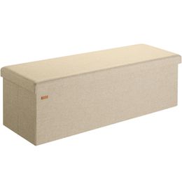 Casaria Sitzbank Beige 115x38x38cm MDF faltbar