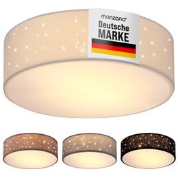 Monzana Deckenlampe Wei&szlig; Stoff &Oslash;38cm Sternenhimmel
