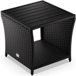 Casaria Polyrattan Beistelltisch Vedis Schwarz 45x45x40cm
