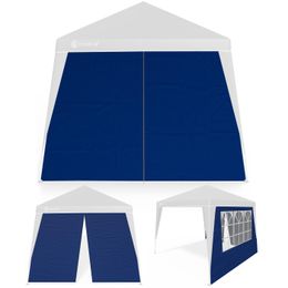 Casaria Seitenwand Faltpavillon Capri 2er-Set Blau 3x3m