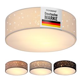 Monzana Deckenlampe Wei&szlig; Stoff &Oslash;30cm Sternenhimmel