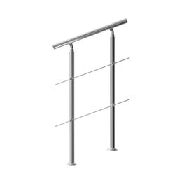 Monzana Treppengel&auml;nder Edelstahl 80cm 2 Streben