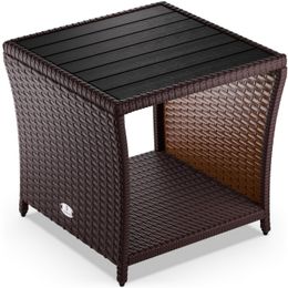 Casaria Polyrattan Beistelltisch Vedis Braun 45x45x40cm