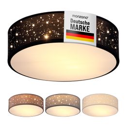 Monzana Deckenlampe Schwarz Stoff &Oslash;30cm Sternenhimmel