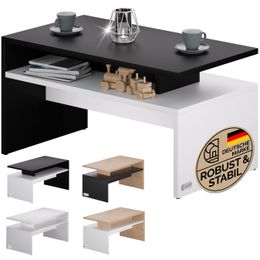 Casaria Couchtisch Sacramento Wei&szlig;/Anthrazit 95x55x50cm