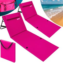 Detex Strandmatte 2er-Set Pink 158x56x46cm gepolstert